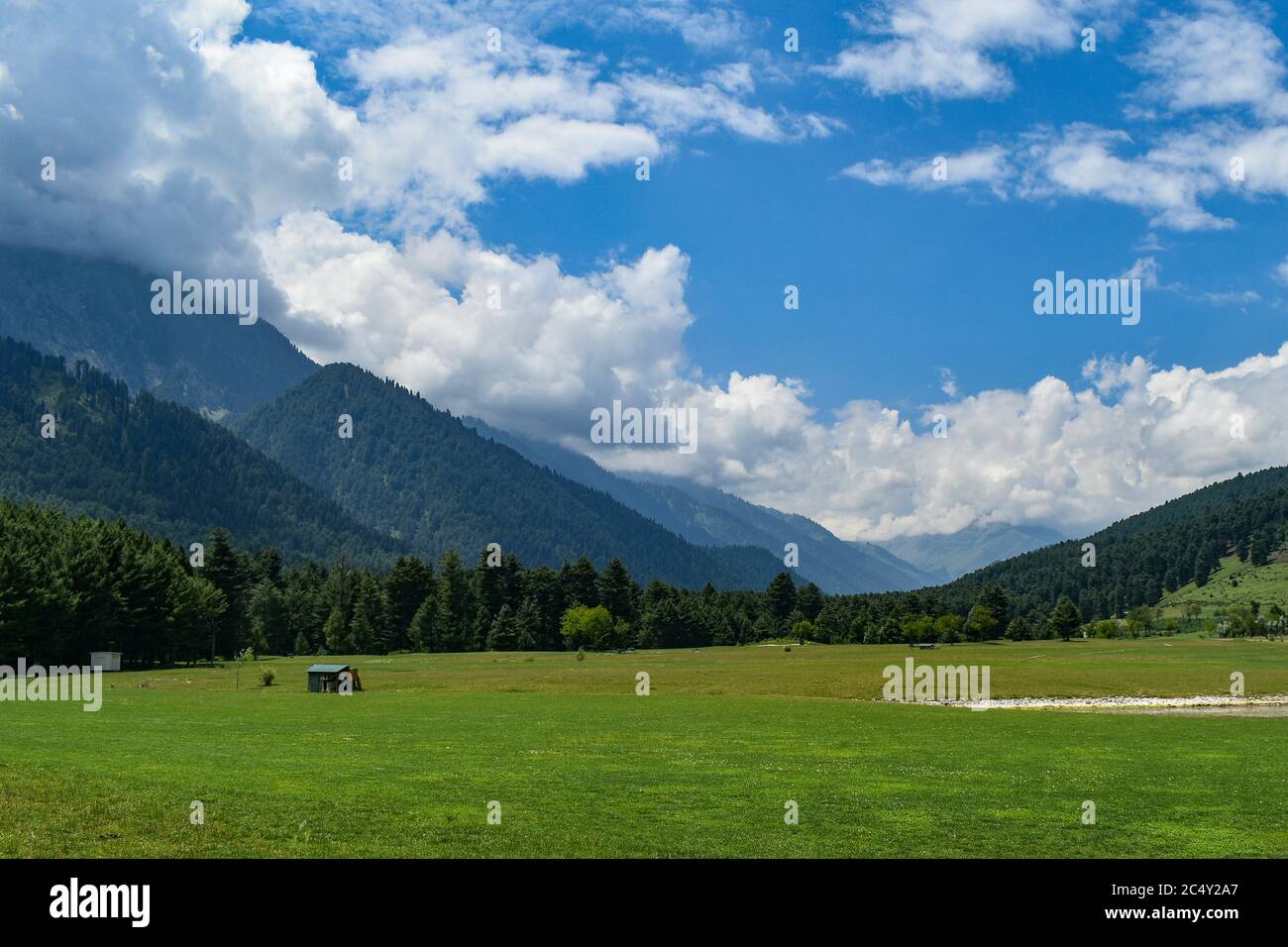 An eye catching landscape view at Pahalgam Kashmir India Stock Photo ...