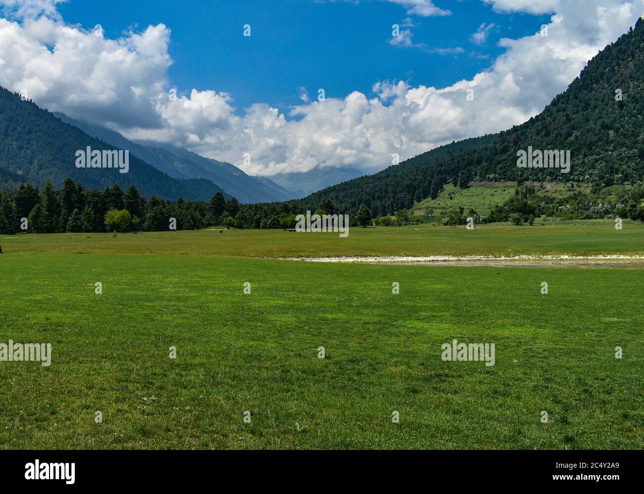 An eye catching landscape view at Pahalgam Kashmir India Stock Photo ...