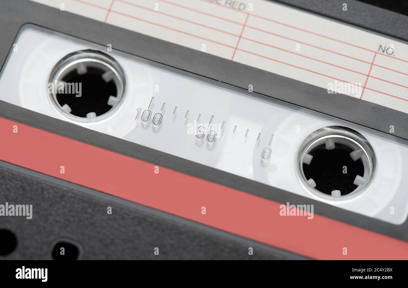 Old audio tape compact cassette close up Stock Photo - Alamy
