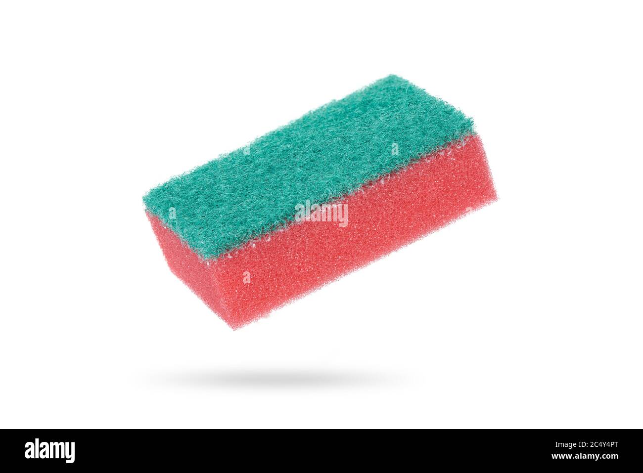 red sponge for washing dishes isolated on white background Stock Photo ...