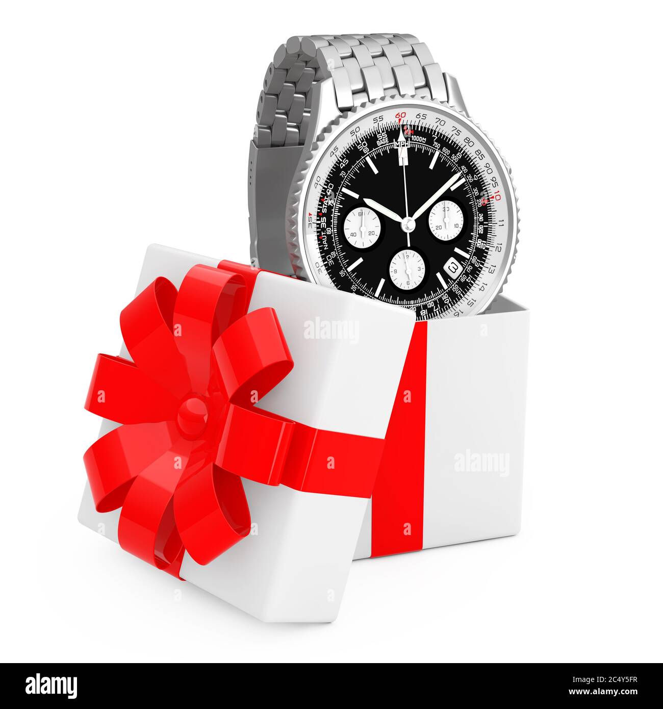 Luxury Classic Analog Men's Wrist Silver Watch Come Out of the Gift Box ...