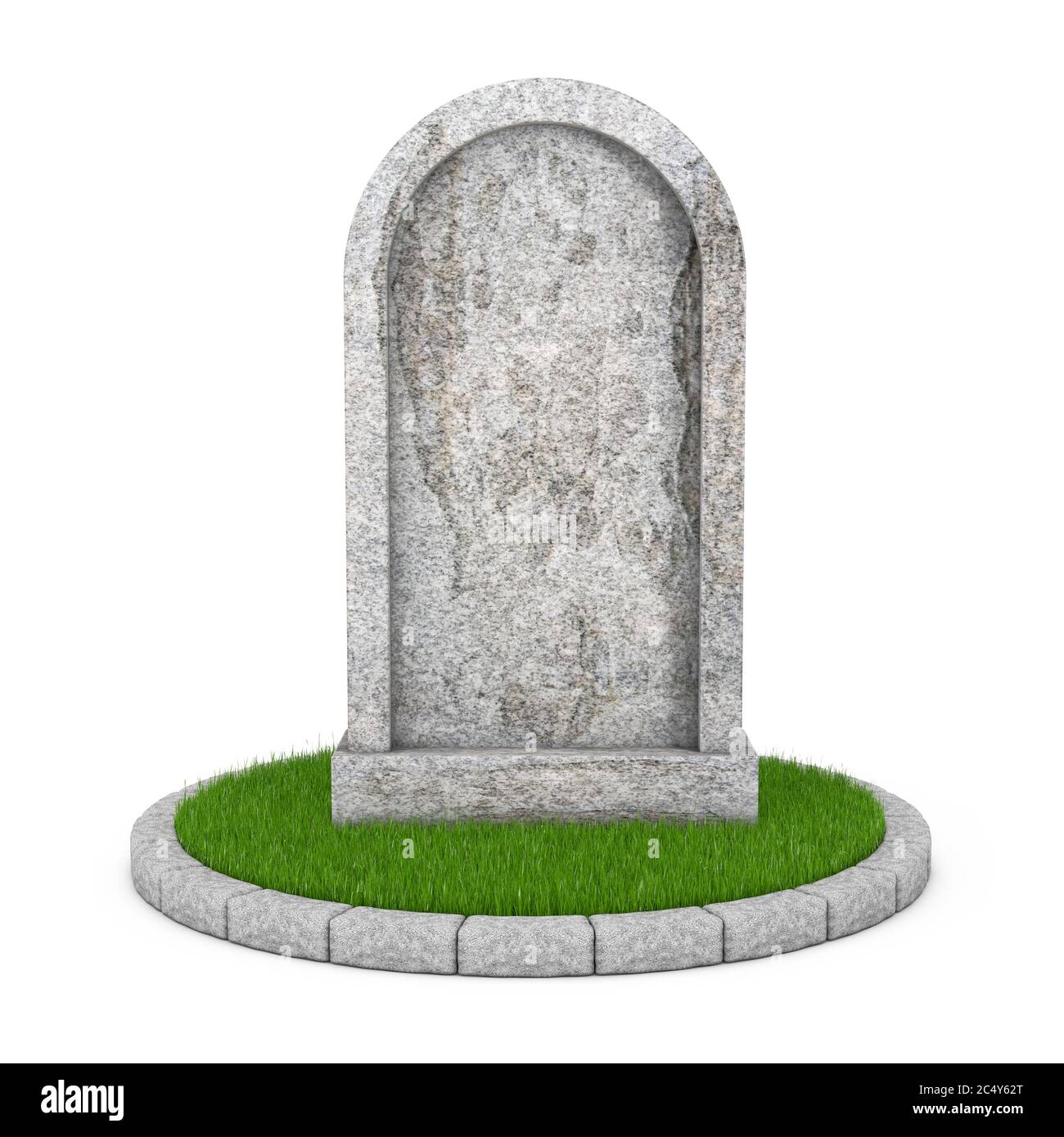 Gravestone with Blank Space fot Yours Sign on a white background. 3d ...