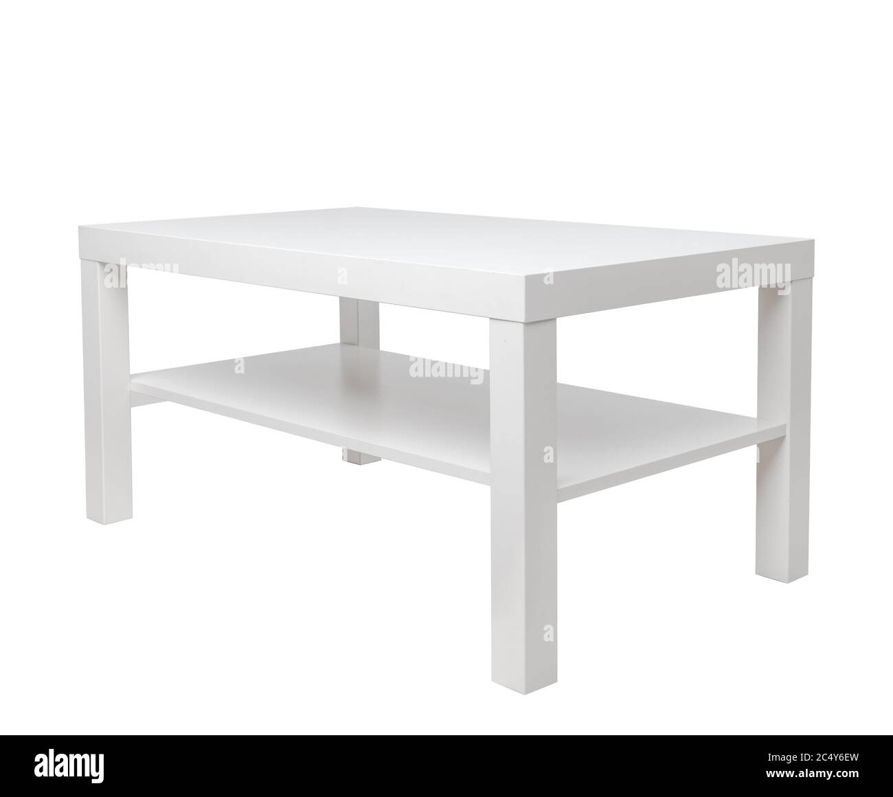 White table. clean table with shelf Stock Photo - Alamy