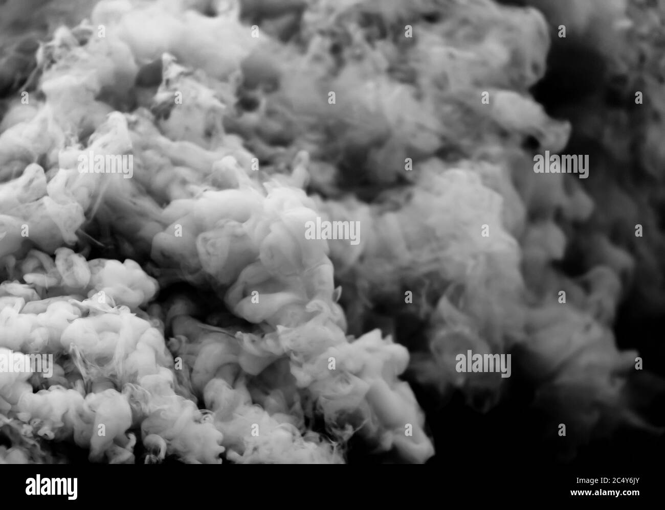 Dense gray smoke. chemical pollution poison Stock Photo - Alamy