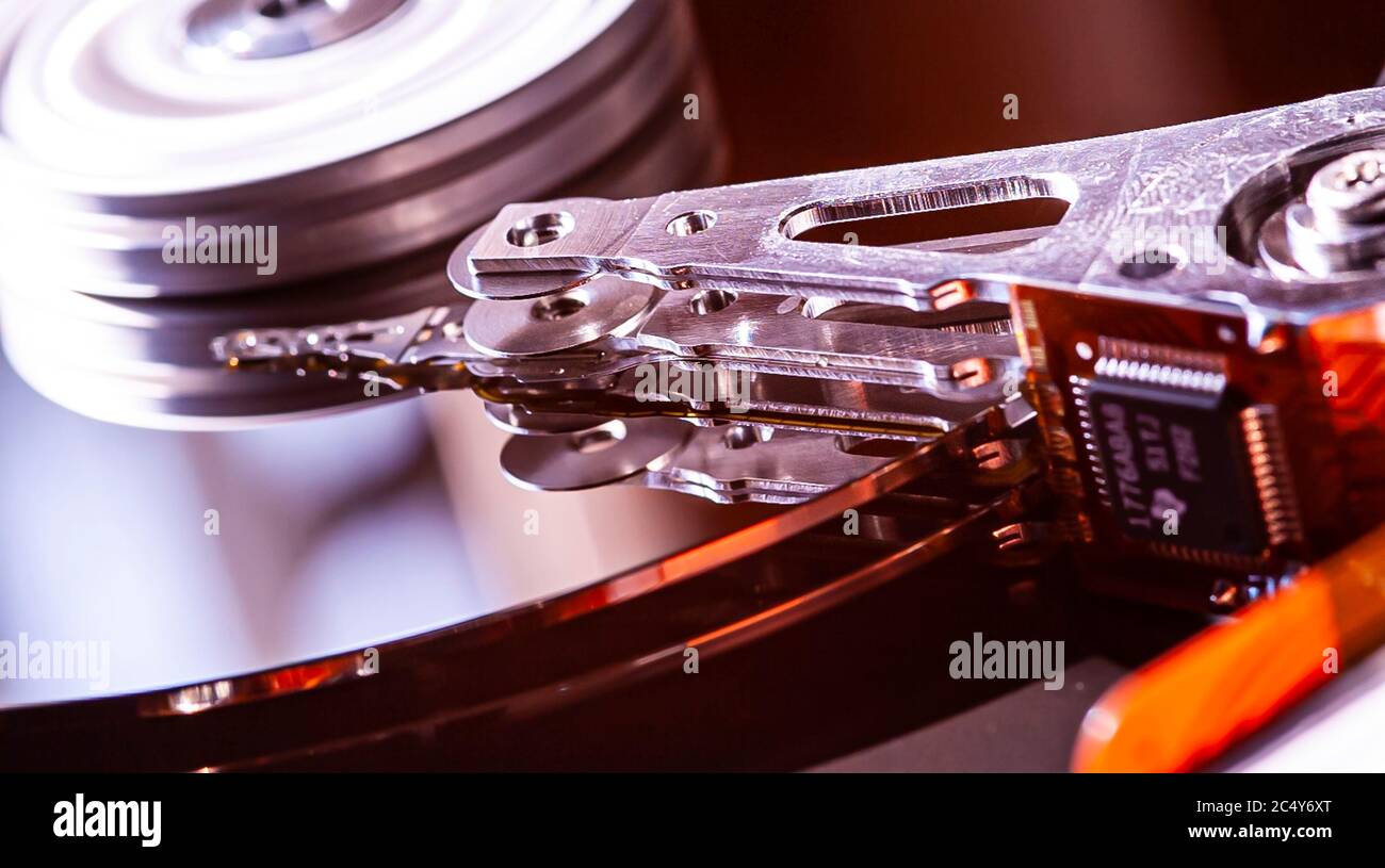 Inside a hard disk hi-res stock photography and images - Alamy