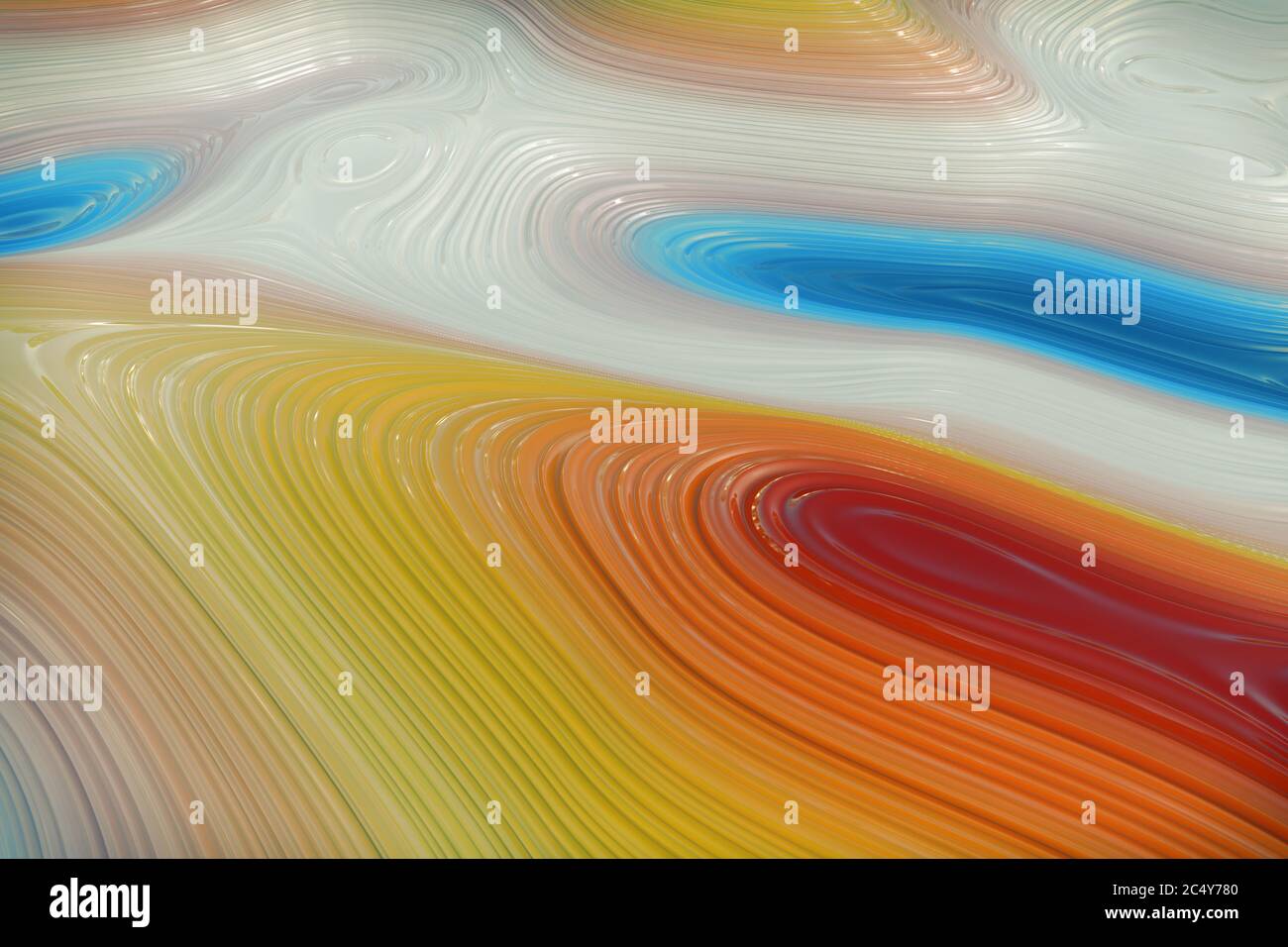 Abstract Multicolour Cartoon Lakes and Mountains Landscape Background ...