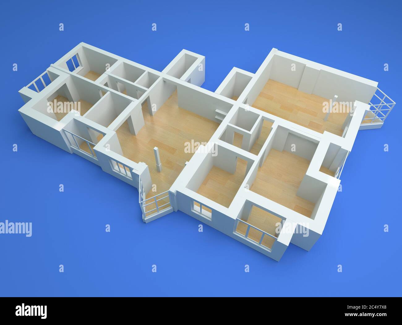 the modern flat sketch 3D rendering Stock Photo - Alamy