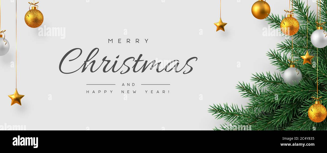 Christmas horizontal banner Stock Vector Image & Art - Alamy