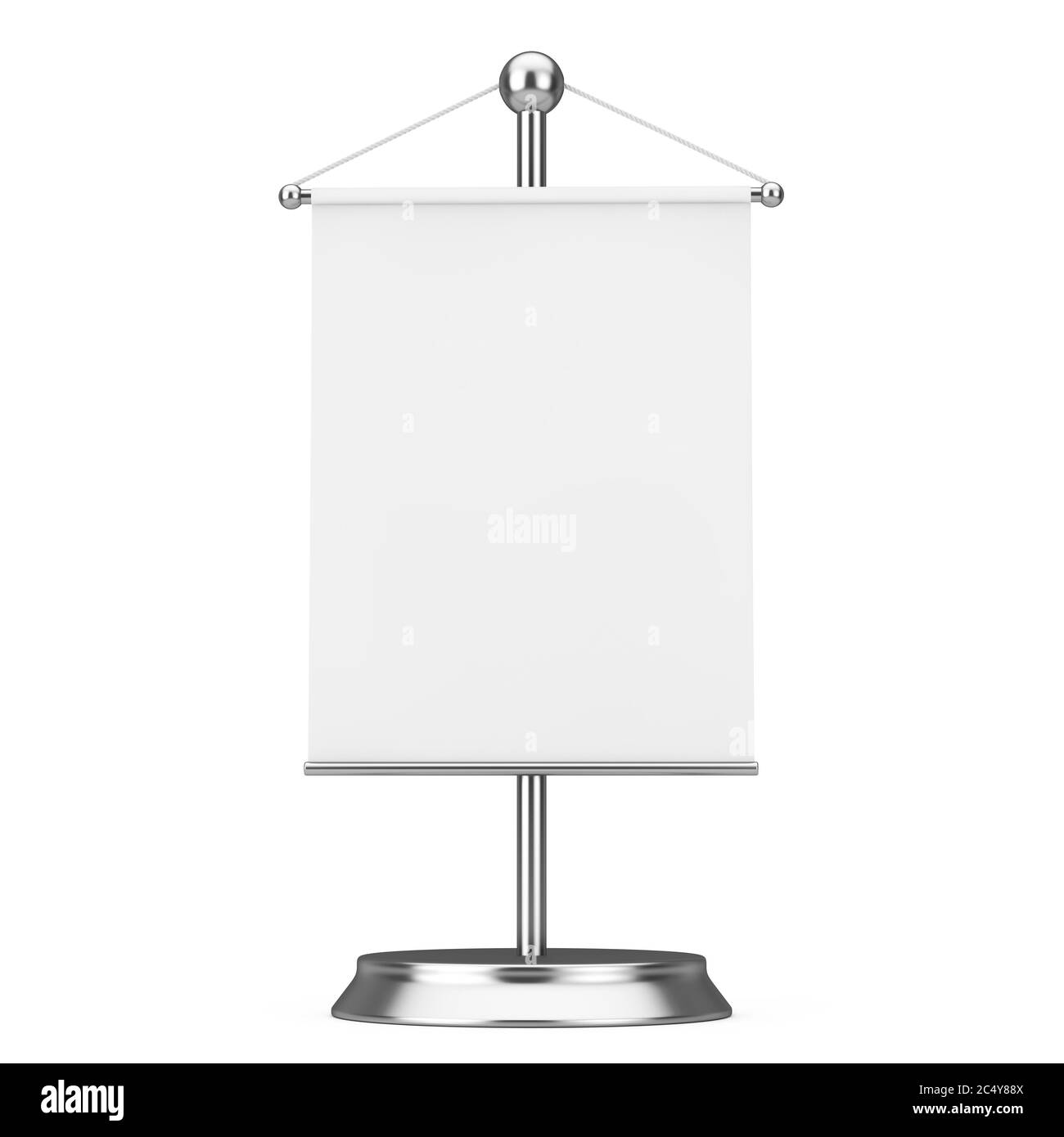 Fabric White Blank Flag Mockup with Free Space for Yours Design on ...