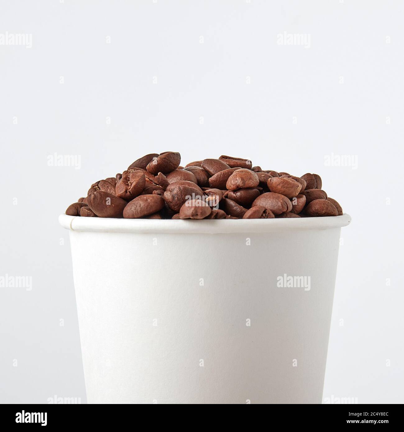 Paper cup with coffee. Recycling paper. caring about the environment ...