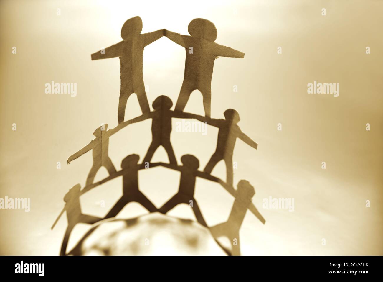 paper cutout showing Team support Stock Photo - Alamy