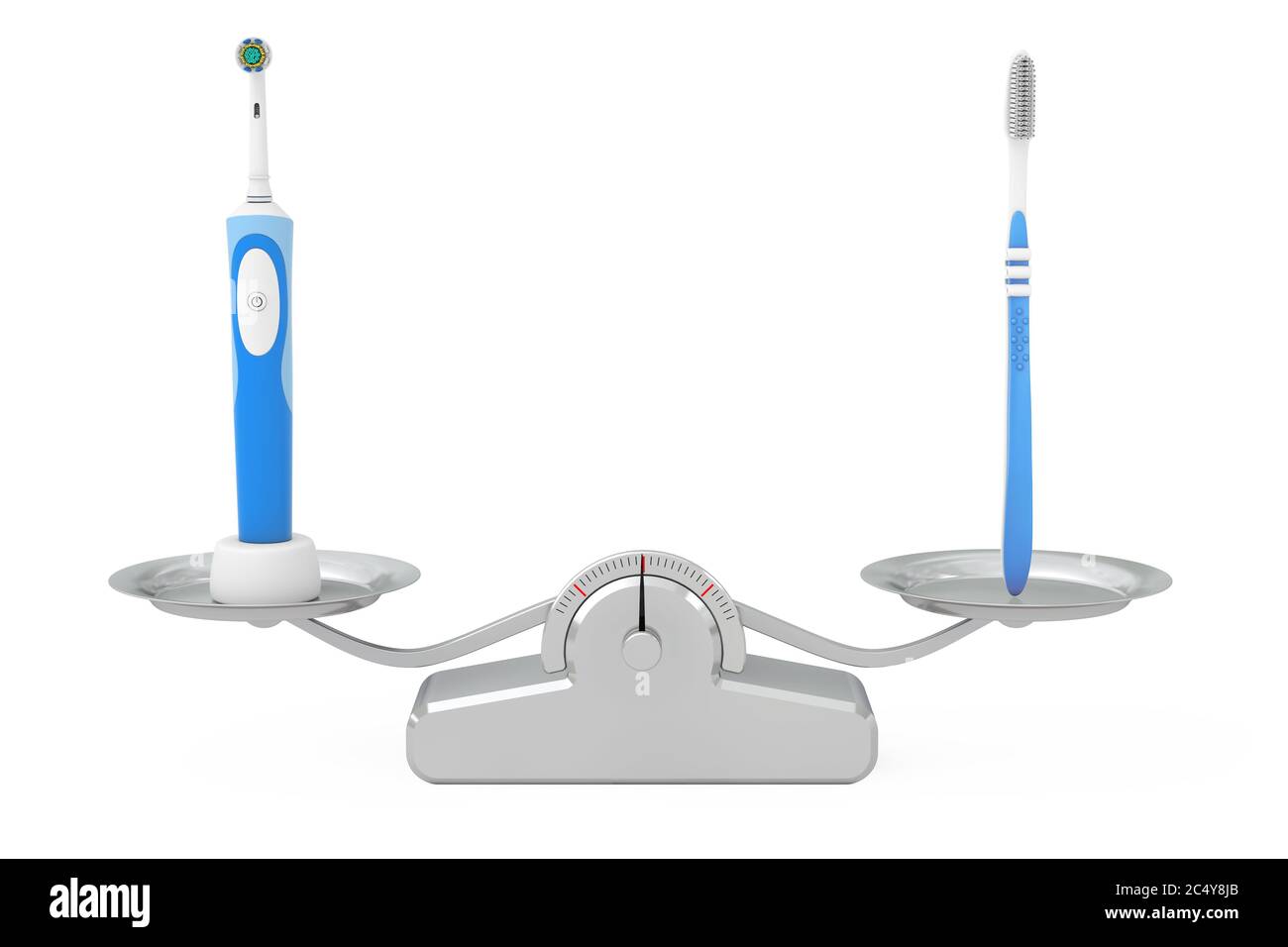 Simple Toothbrush and New Electric Toothbrush with a Charge Stand on a ...