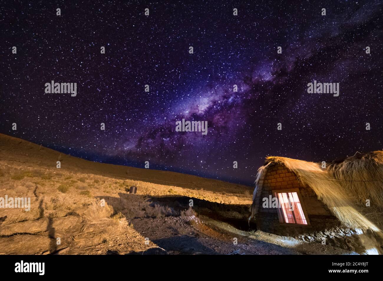 Uyuni, Bolivia - october 02, 2018: starry night at Jukil Community ...