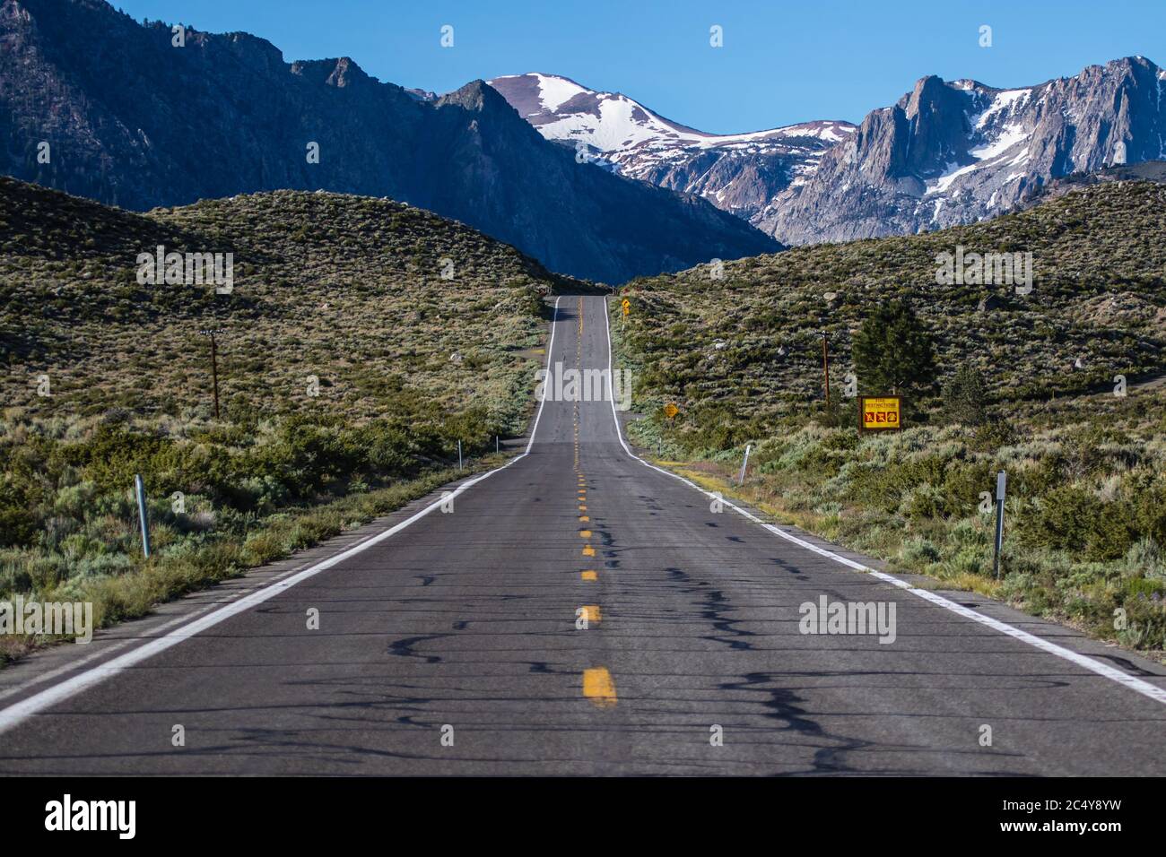 Highway 158 the June Lake loop in the Eastern Sierra of California, USA ...