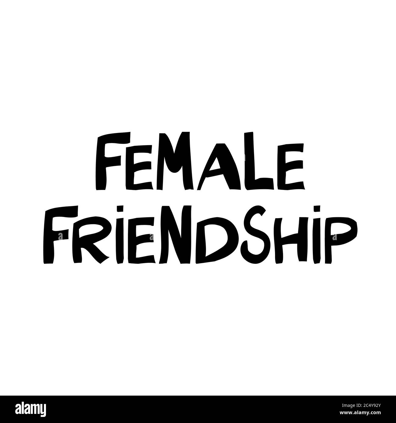 Male friendship. Cute hand drawn lettering in modern scandinavian style ...