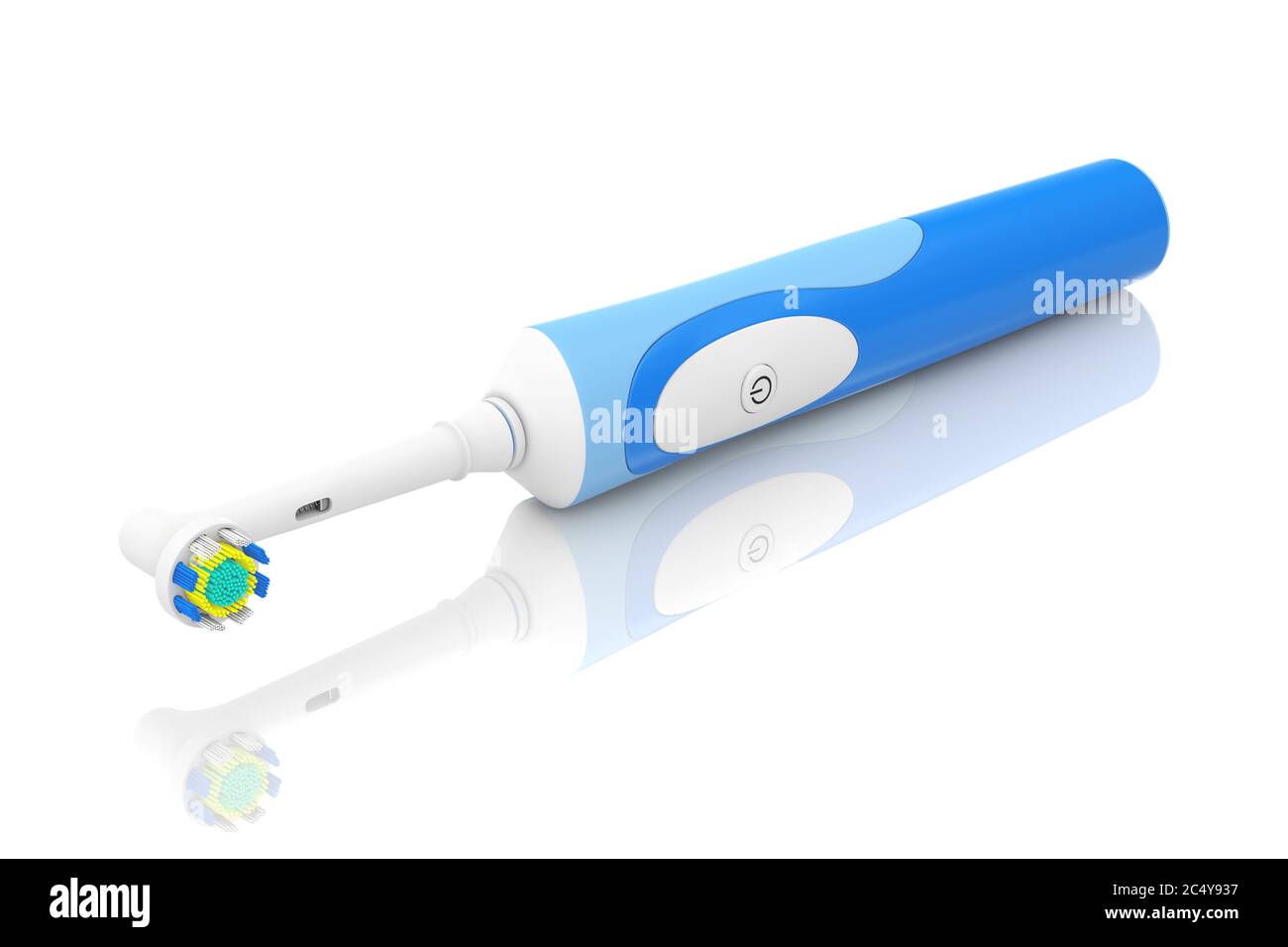New Electric Toothbrush on a white background. 3d Rendering Stock Photo ...