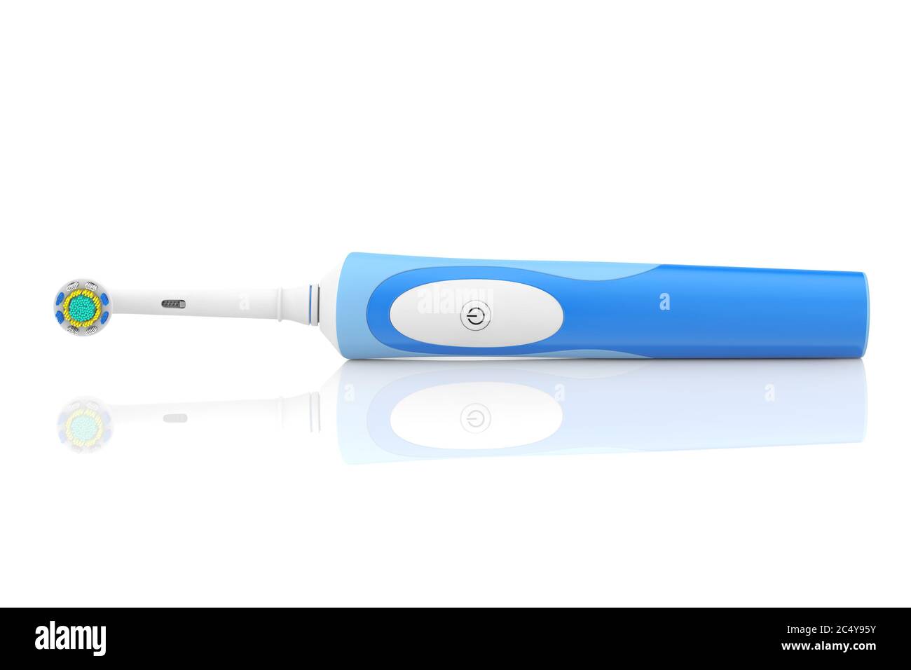 New Electric Toothbrush on a white background. 3d Rendering Stock Photo ...
