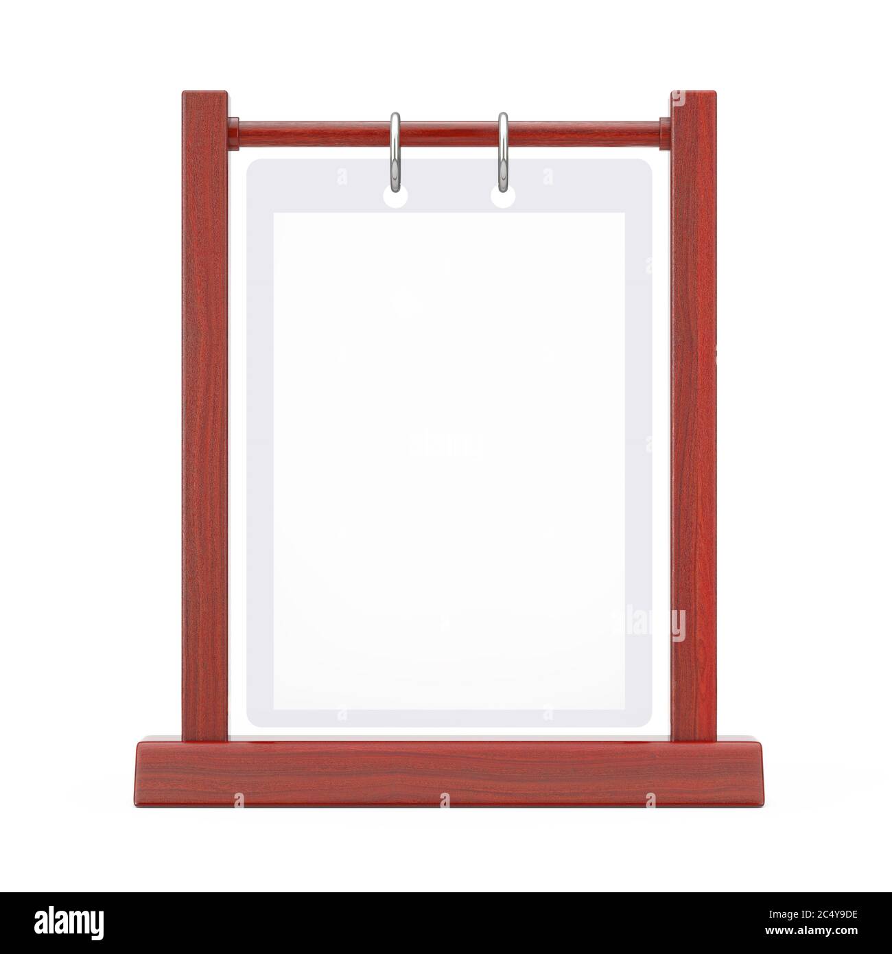 Wooden White Blank Transparent Table Plate Flip Menu Card Holder on a ...