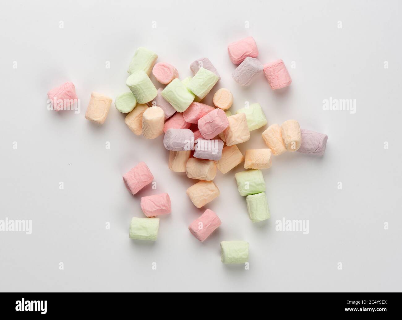 Pile of colorful marshmallows. Top view Stock Photo - Alamy