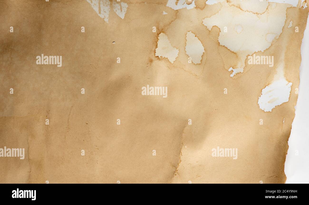 spilled coffee on a white paper Stock Photo - Alamy