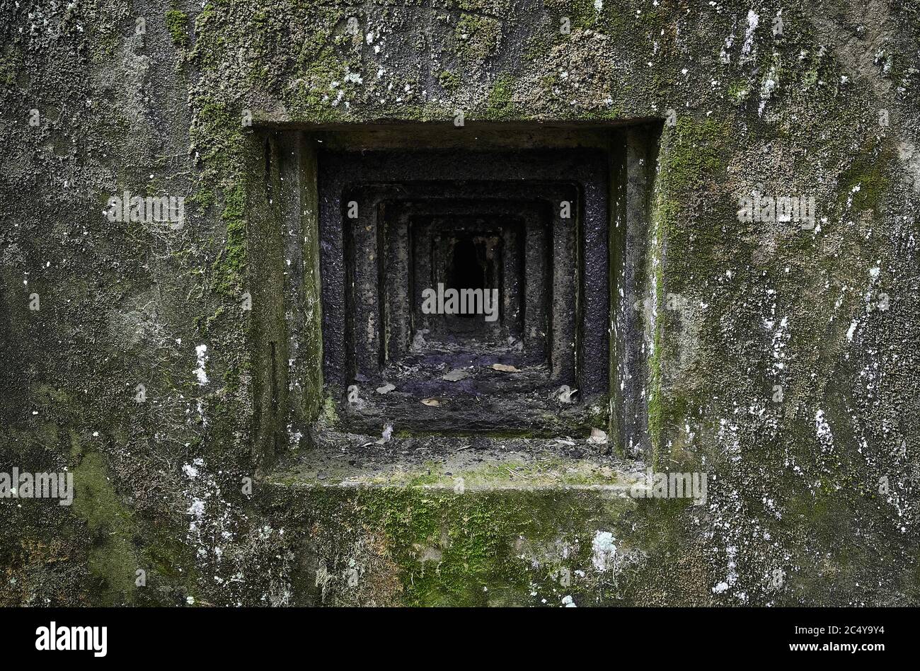 Bunker of World War II. embrasure. defensive installation Stock Photo ...