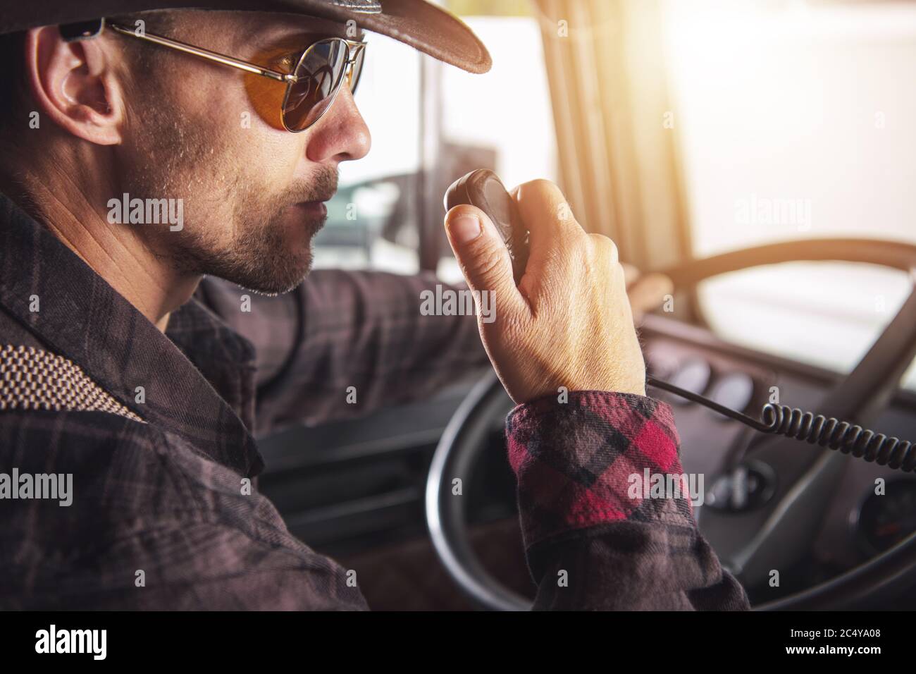 Inside truck cab hi-res stock photography and images - Alamy