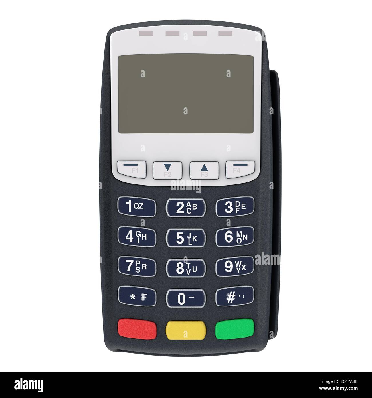Credit Card Payment Terminal on a white background. 3d Rendering Stock ...