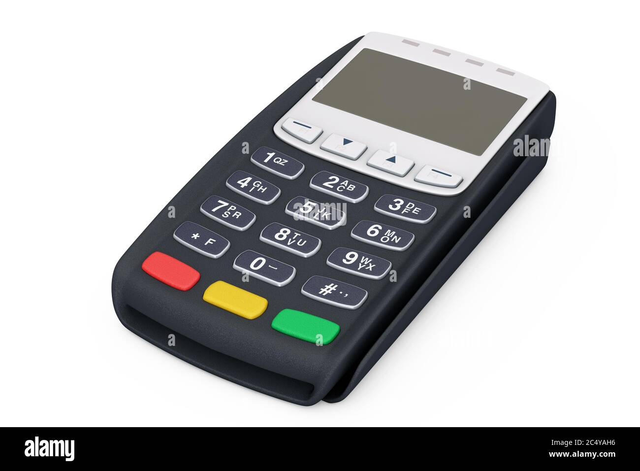 Credit Card Payment Terminal on a white background. 3d Rendering Stock ...
