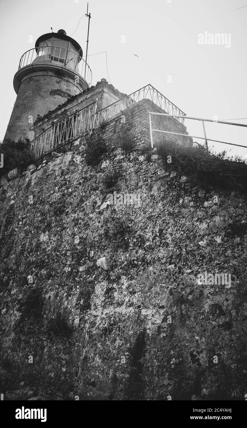 Stone lighthouse building in Black and White Stock Photos & Images - Alamy