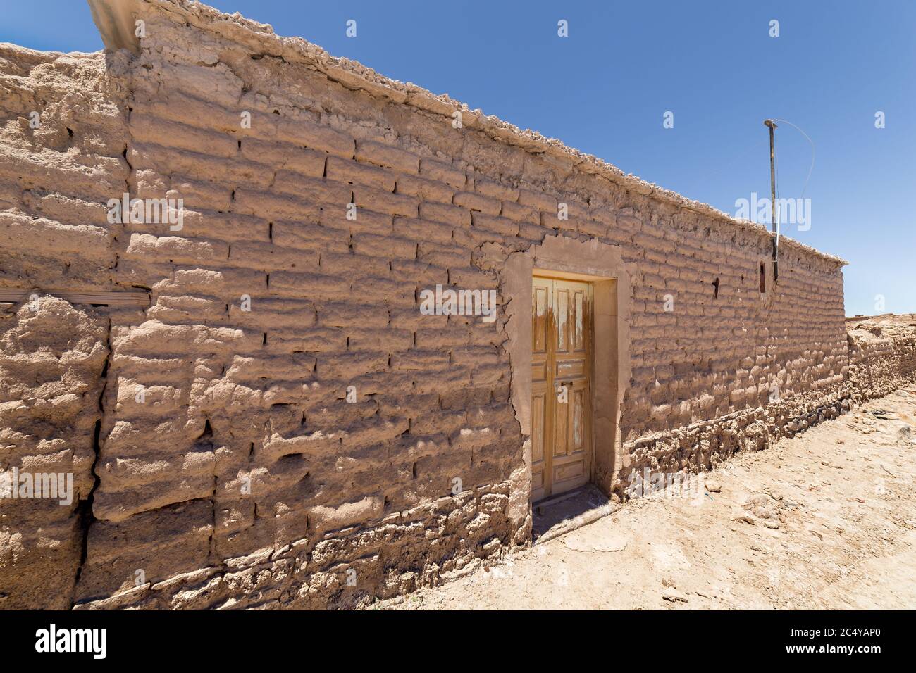 Colchani, Bolivia - october 01, 2018: Typical house made in adobe ...