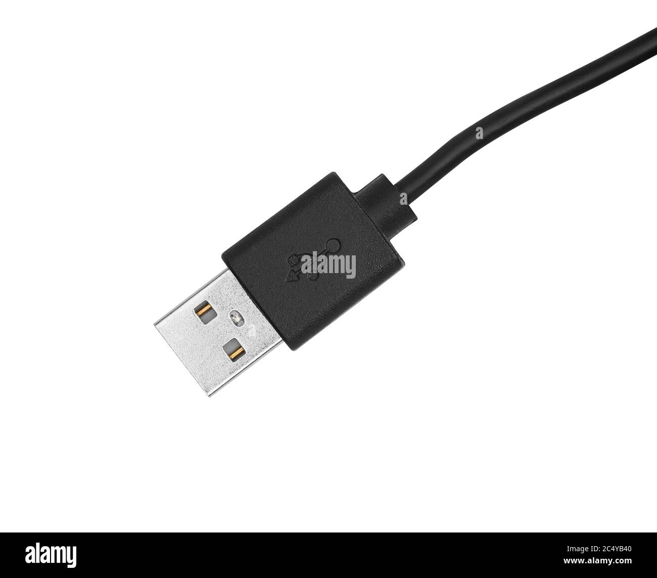 USB Cable Plug isolated on White Background with clipping path Stock ...
