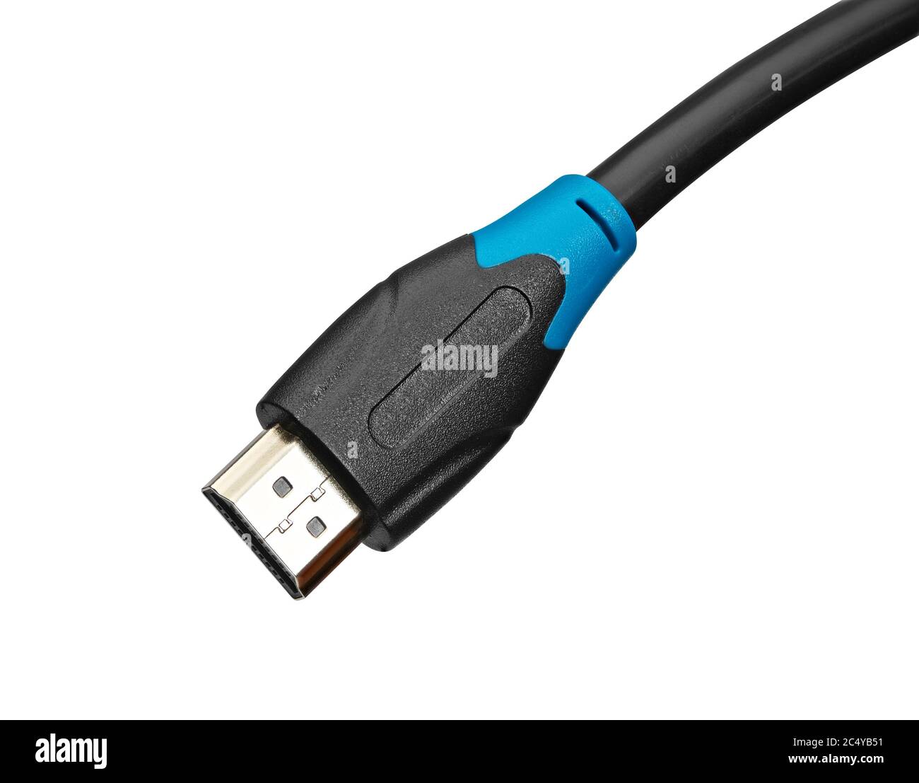 HDMI cable connector isolated on white background with clipping path ...