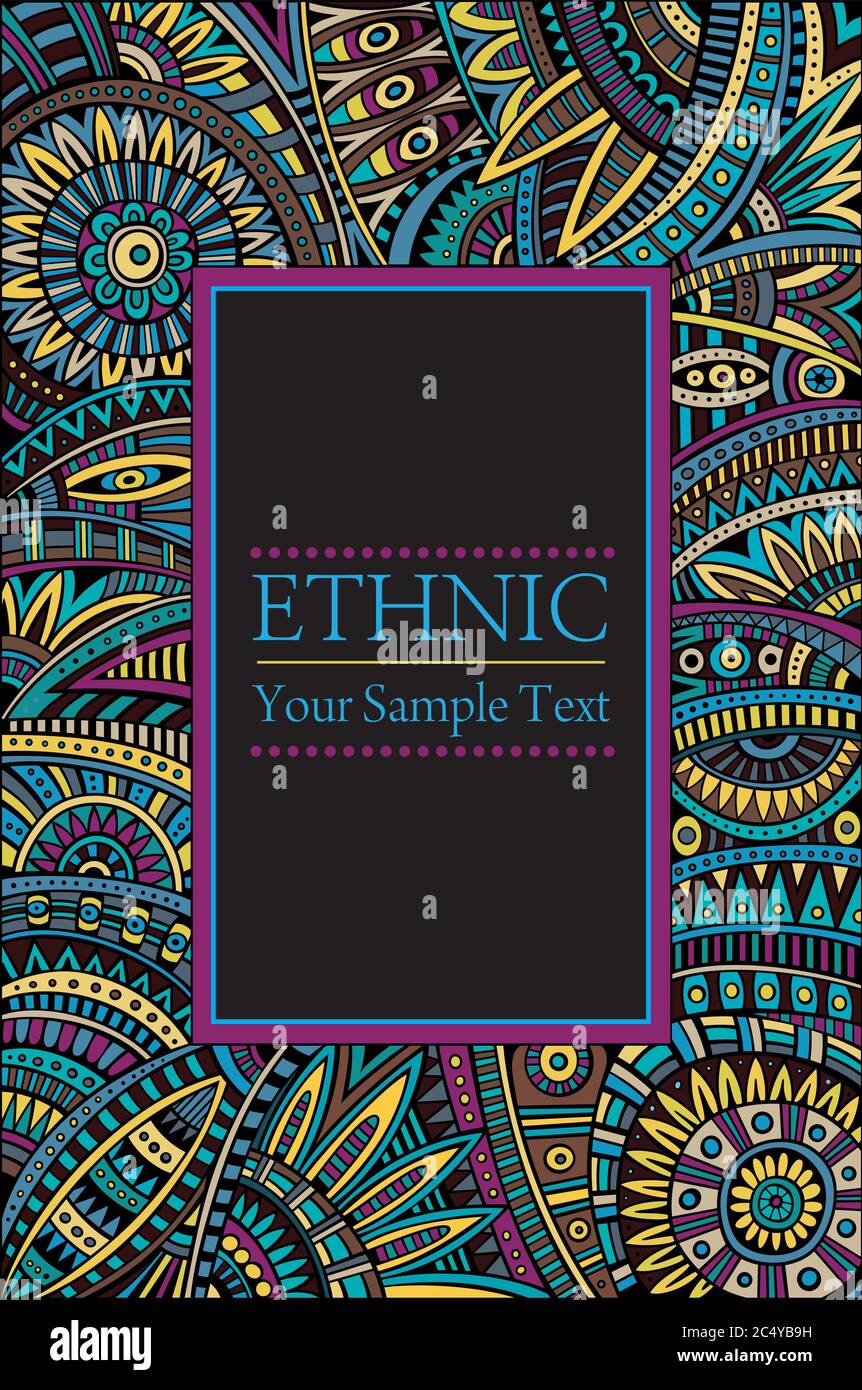 Abstract vector ethnic pattern's border Stock Vector Image & Art - Alamy