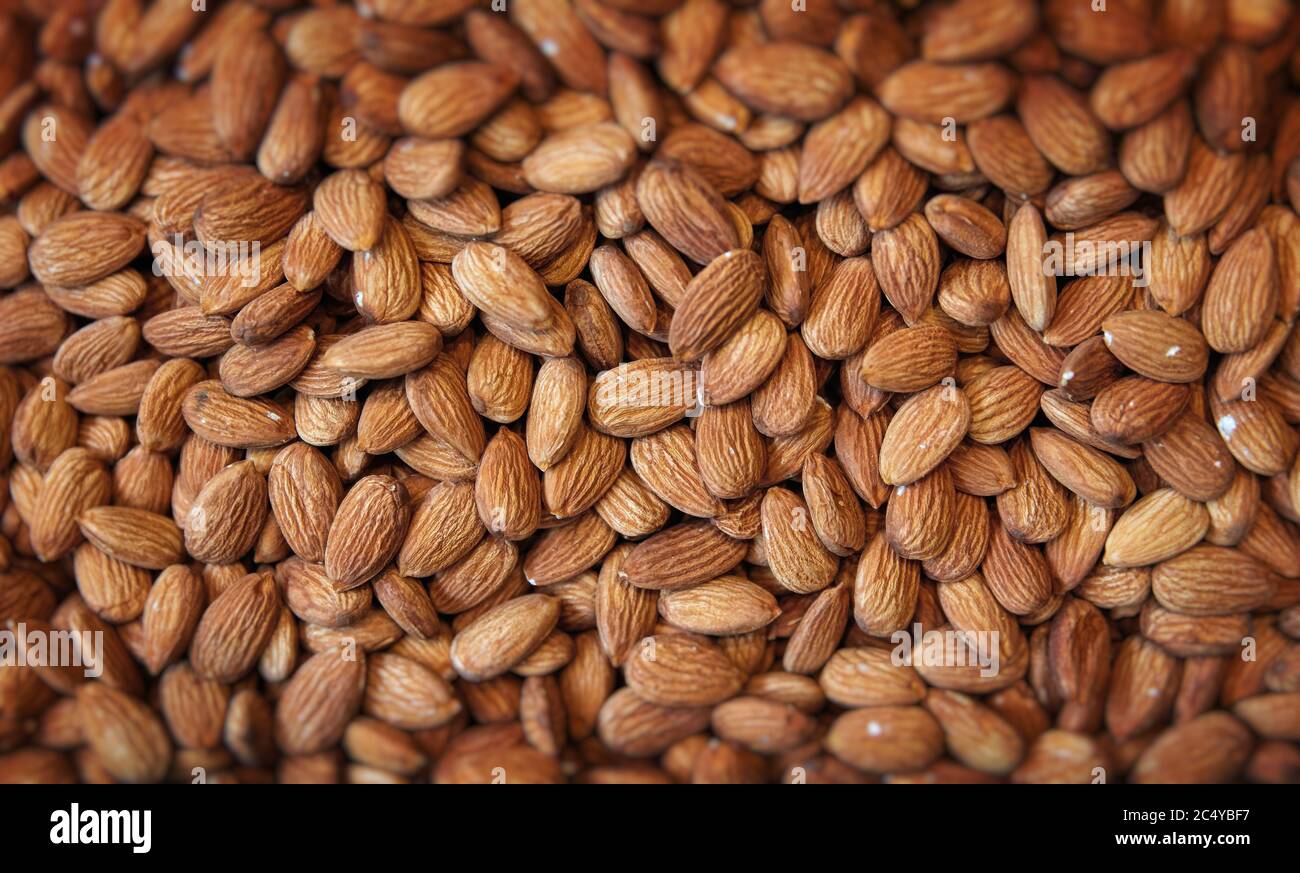 Almonds background full frame hi-res stock photography and images - Alamy