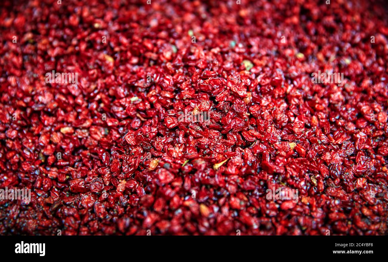 Dried barberry berries. Red spicy barberries background placer Stock ...