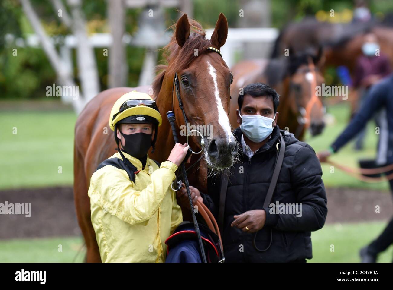 Qaaddim and jockey Jack Mitchell after winning the Visit attheraces.com ...