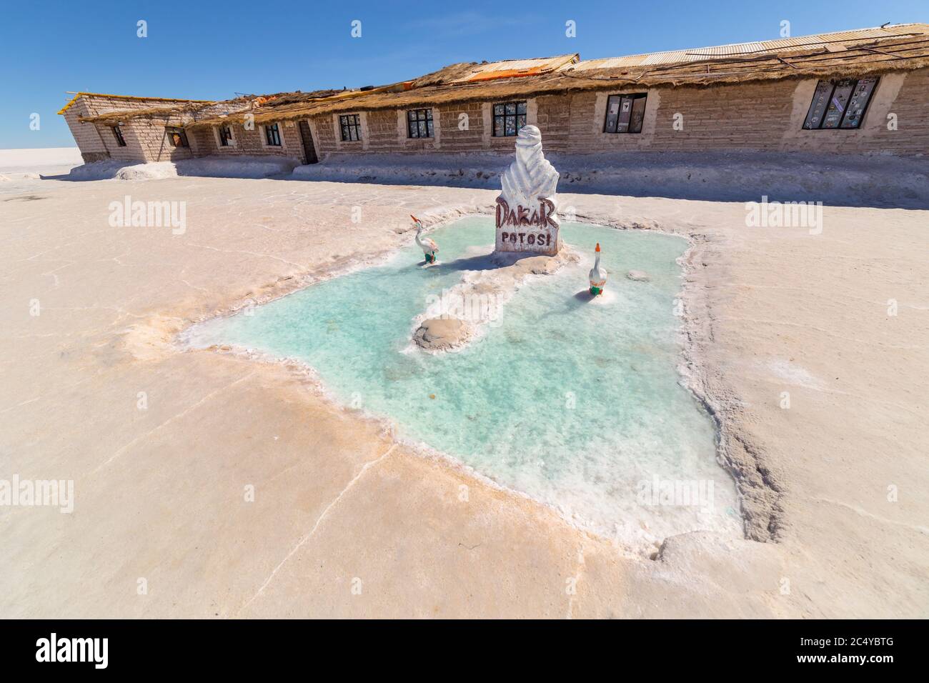 Uyuni, Bolivia - october 01, 2018: Salt hotel near the Dakar Bolivia ...