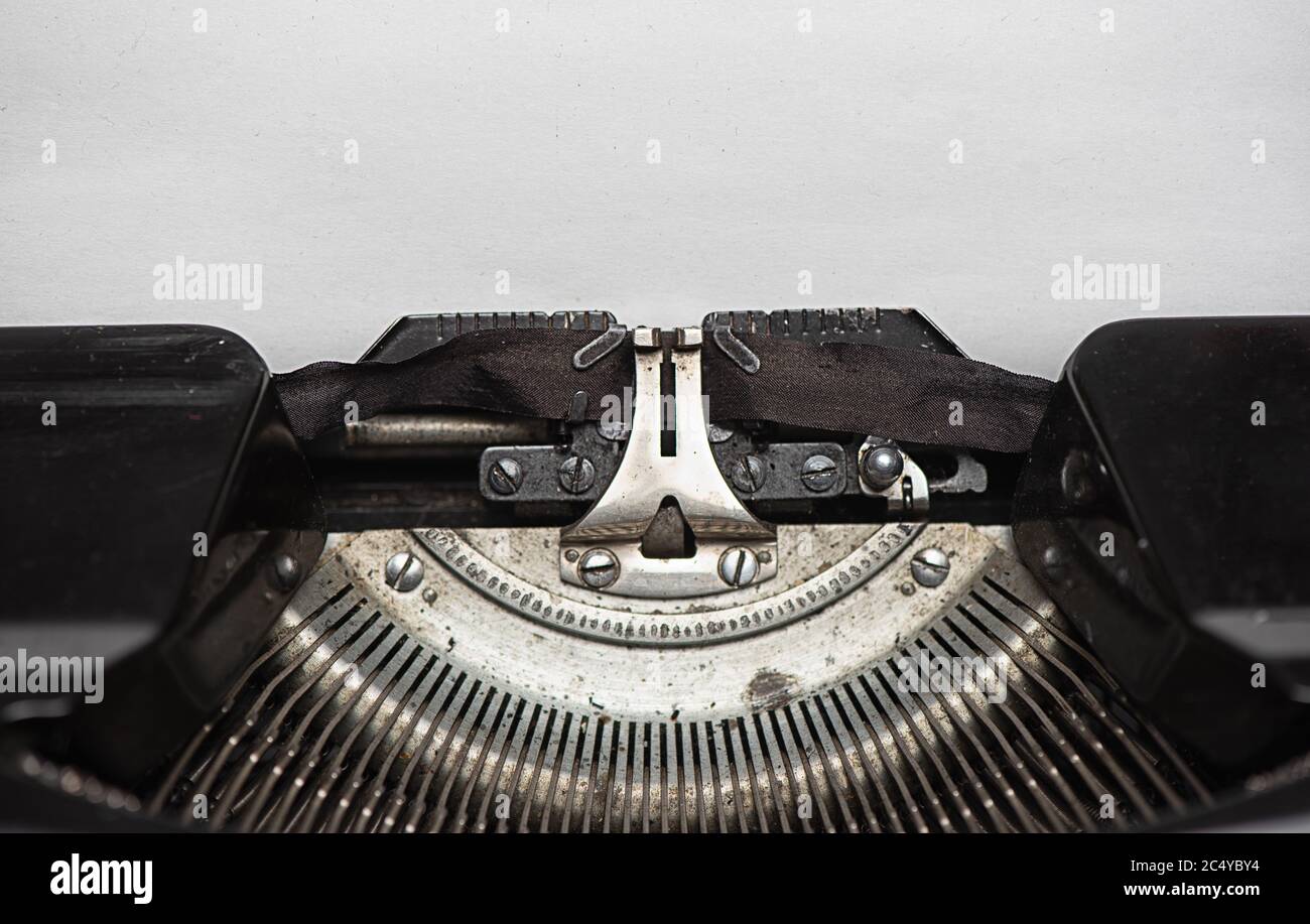 typewriter with paper sheet. Space for your text Stock Photo - Alamy