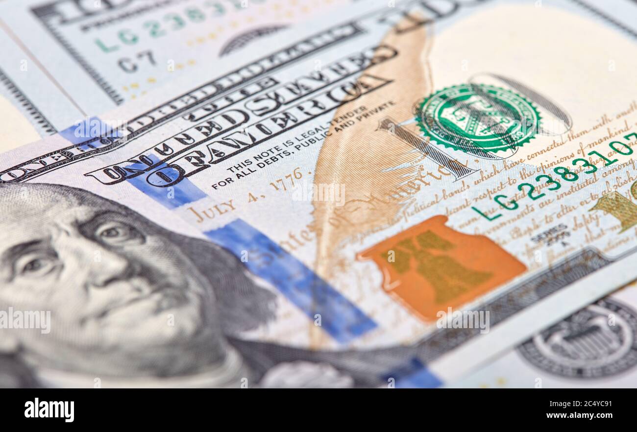 Dollars Closeup Concept. American Dollars Cash Money. One Hundred ...