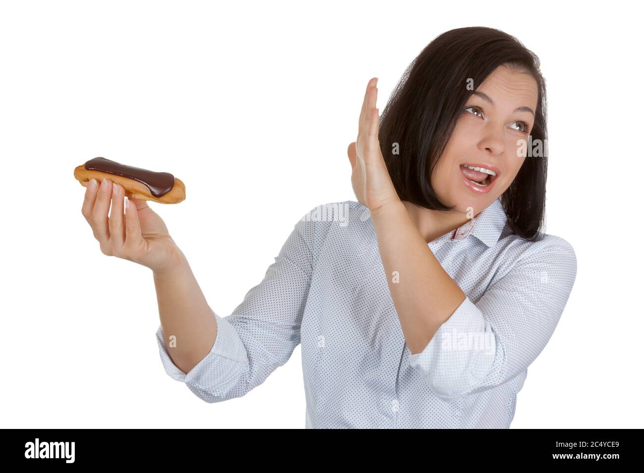 Woman Refusing Cake High Resolution Stock Photography and Images - Alamy