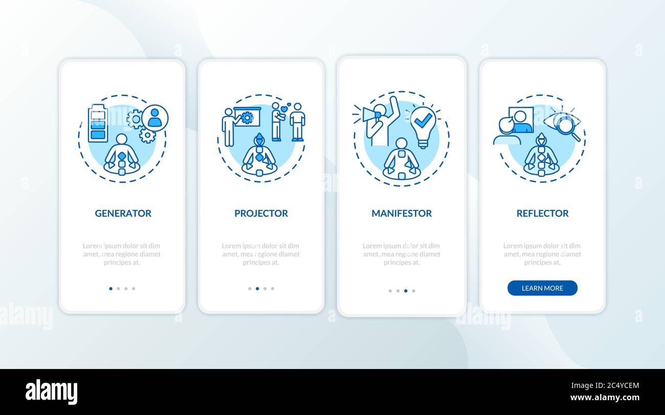 Body graph charts onboarding mobile app page screen with concepts Stock ...