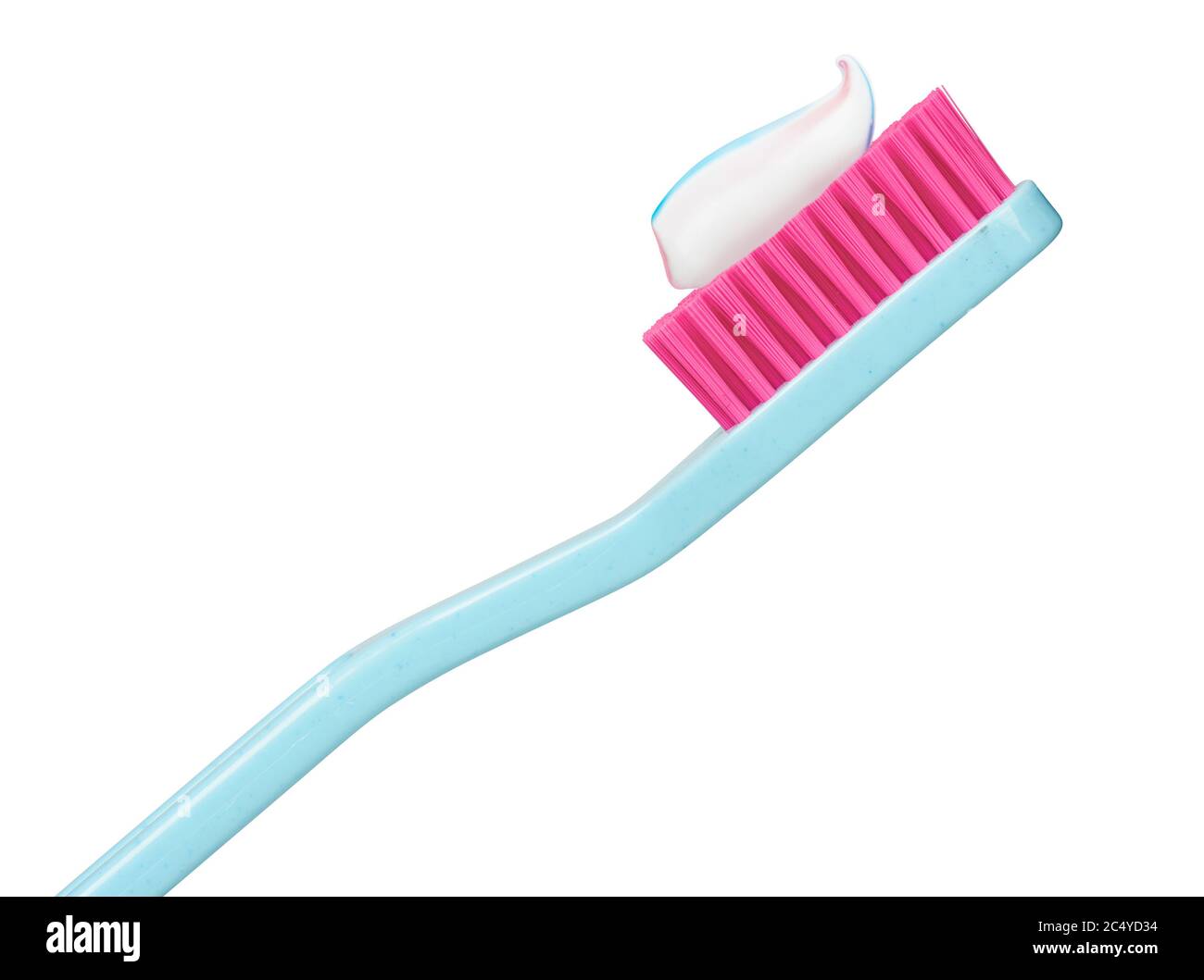 toothbrush with toothpaste isolated on a white background Stock Photo ...