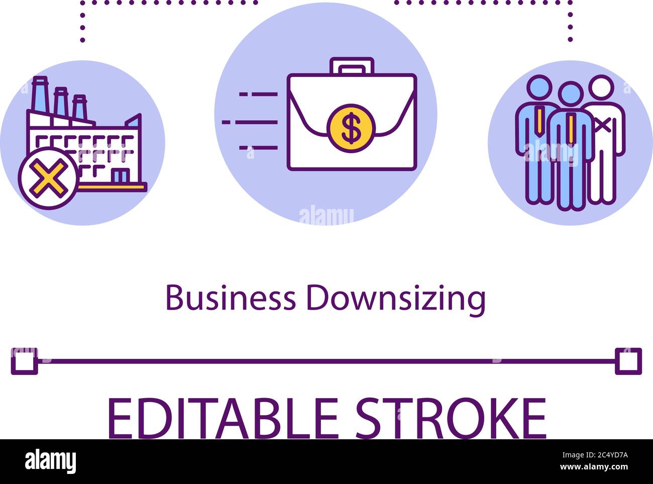 Business downsizing concept icon Stock Vector Image & Art - Alamy