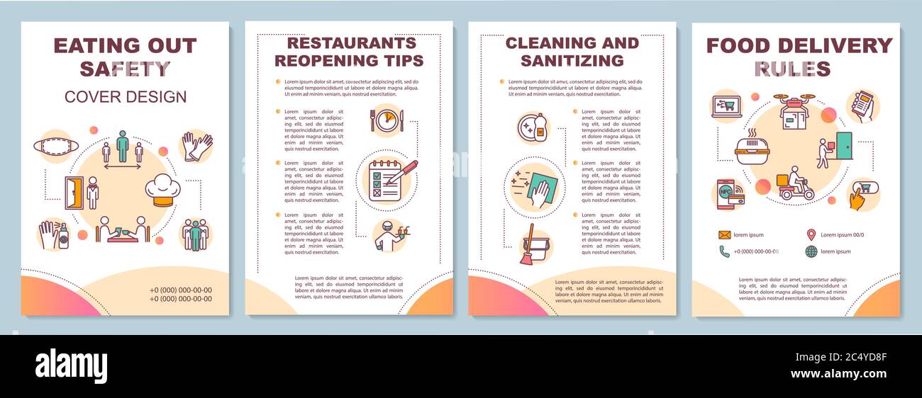 Eating out safety brochure template Stock Vector Image & Art - Alamy
