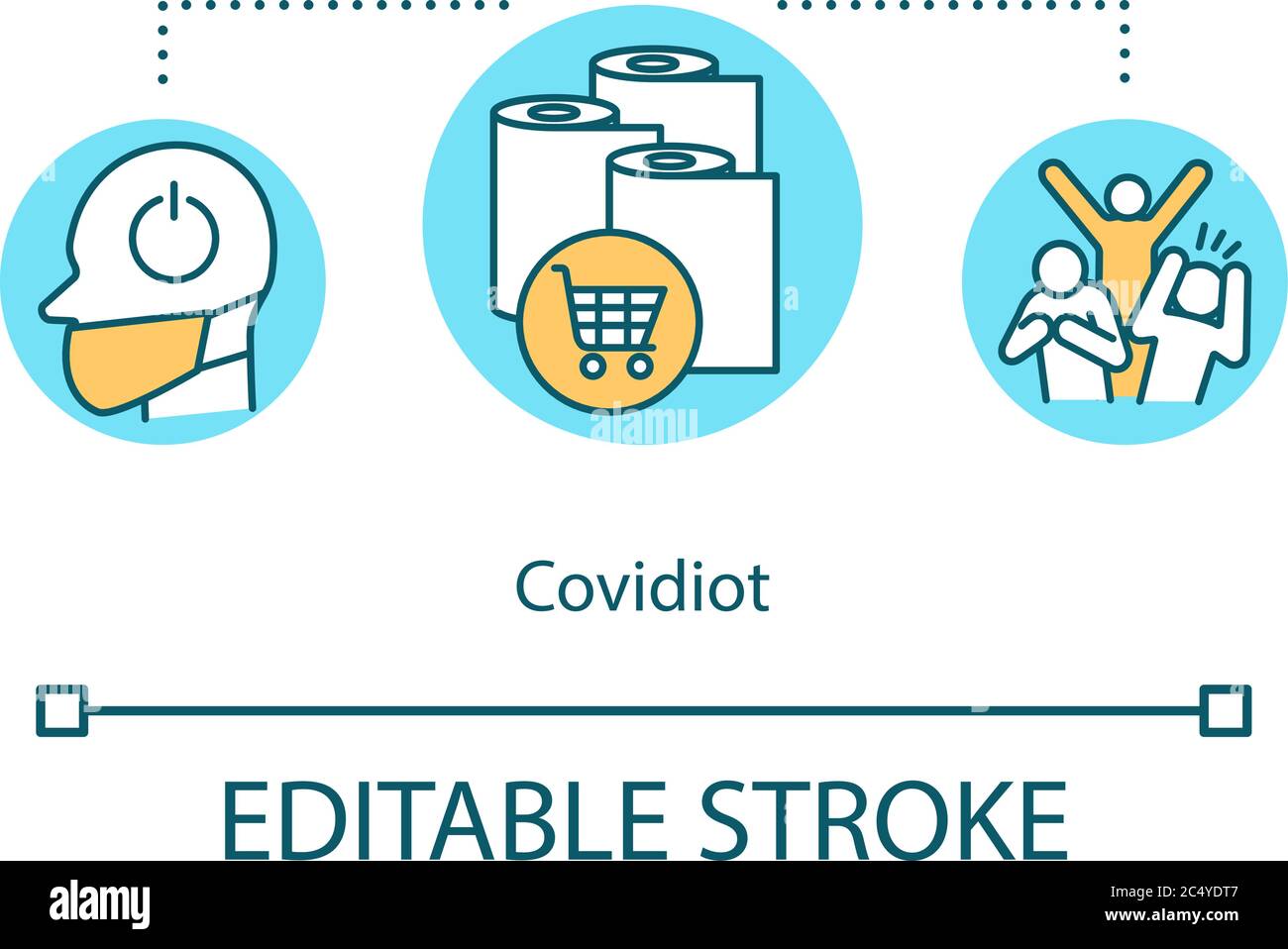 Covidiot concept icon Stock Vector Image & Art - Alamy