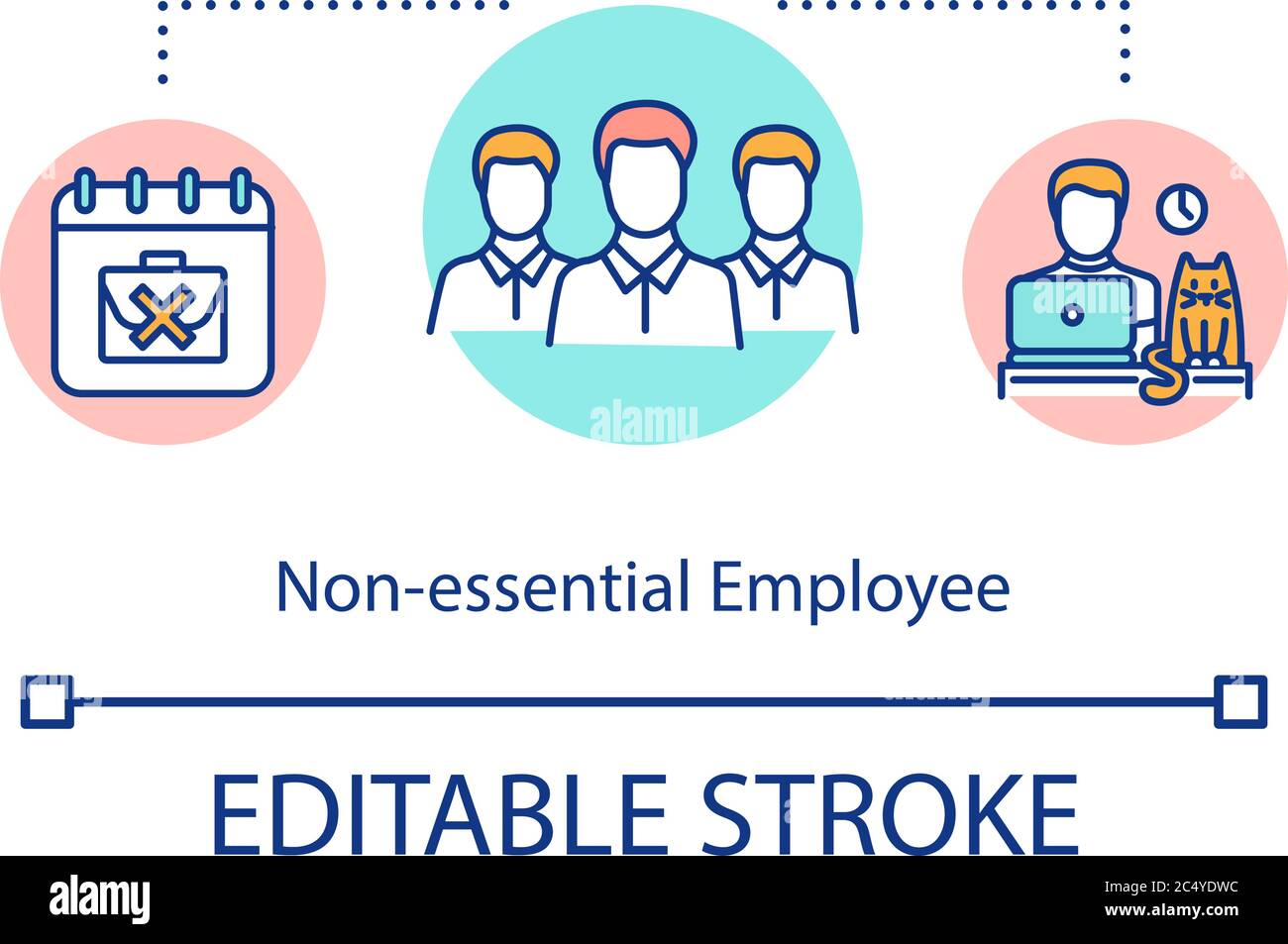 Non-essential employee concept icon Stock Vector Image & Art - Alamy