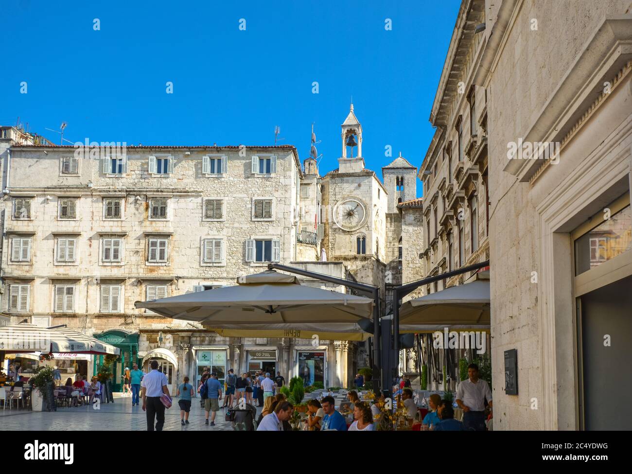 People's Square inside Diocletian's Palace in the ancient city of Split ...