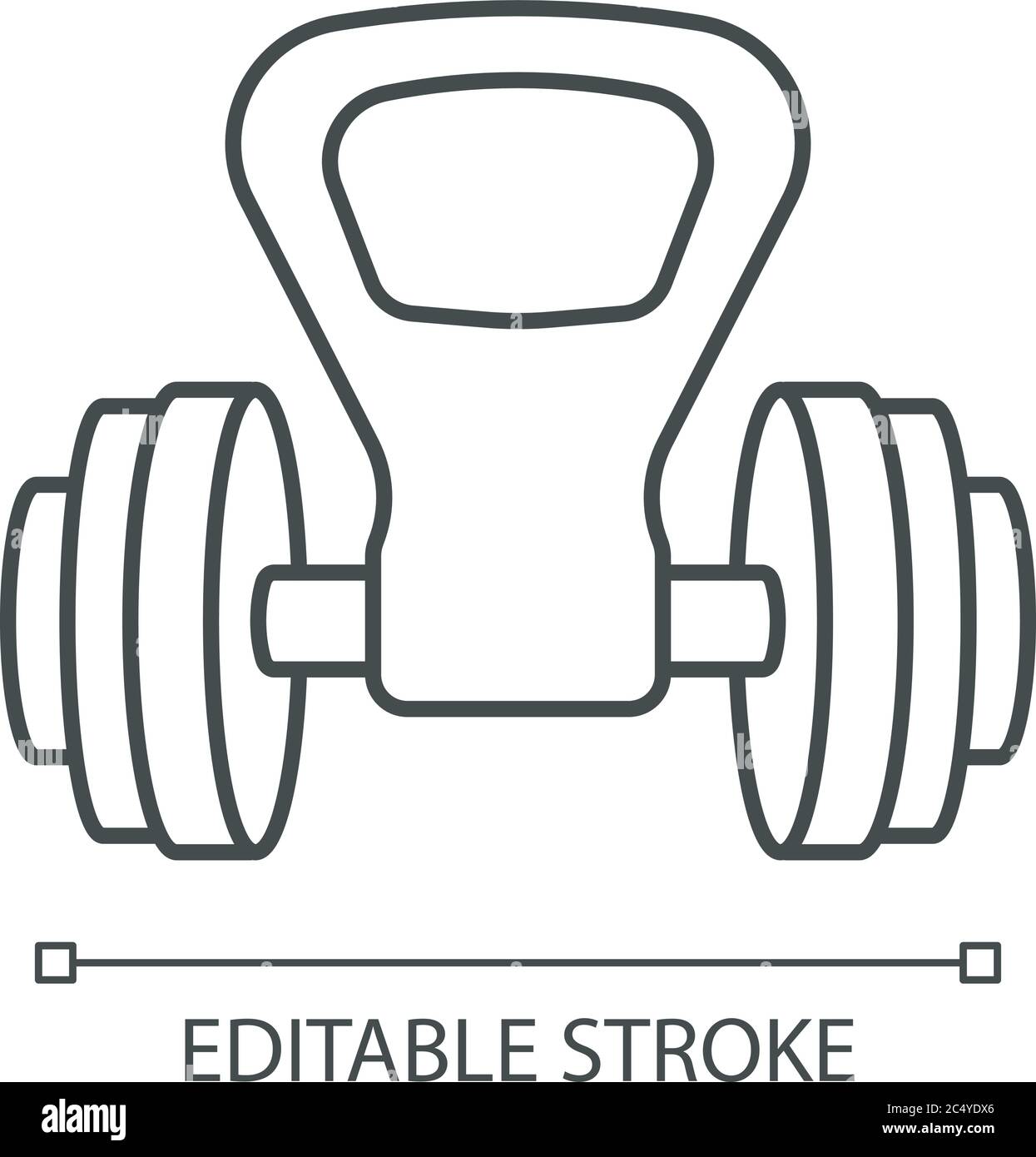 Kettlebell handle linear icon Stock Vector Image & Art - Alamy