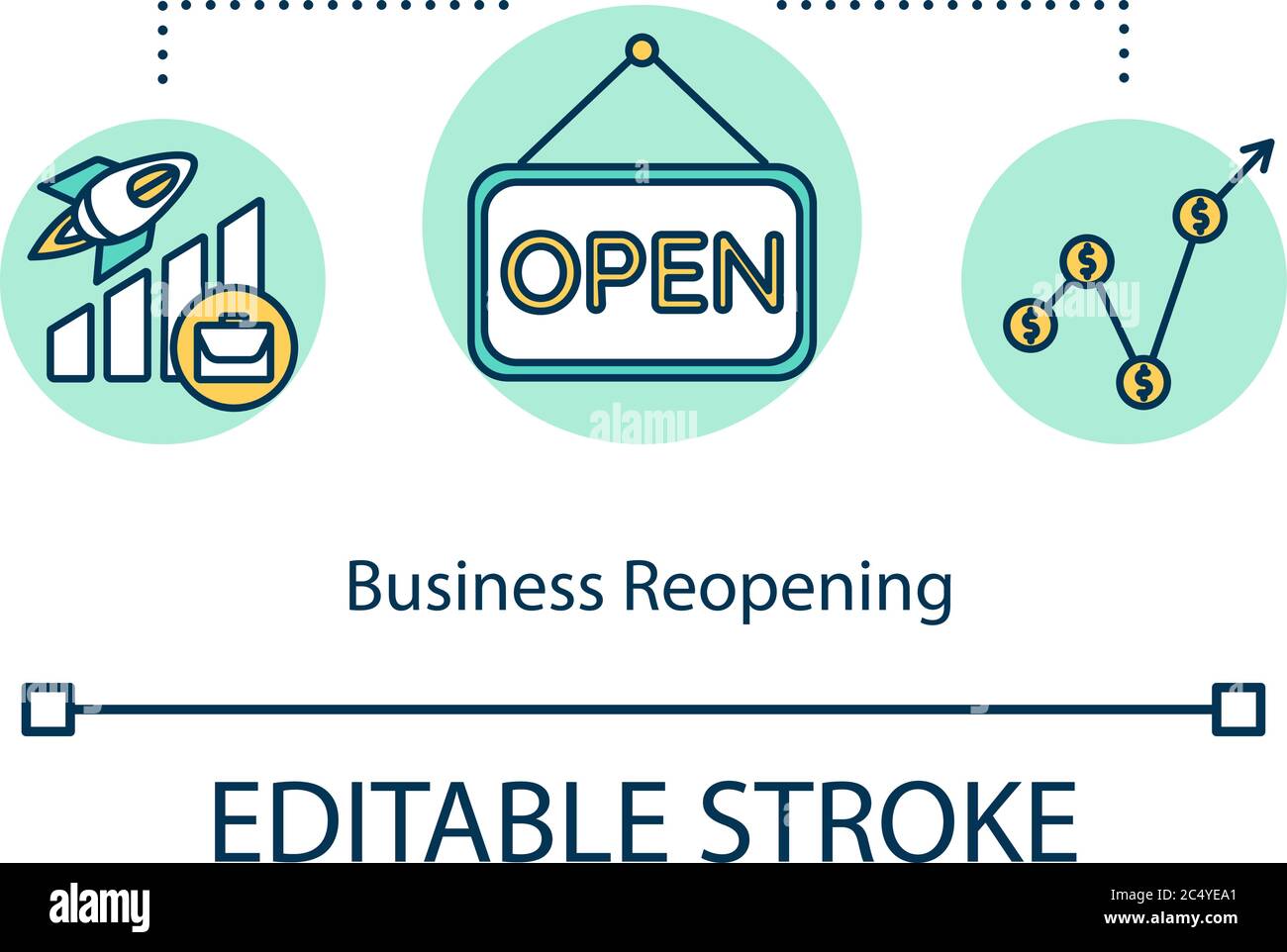 Business reopening concept icon Stock Vector Image & Art - Alamy