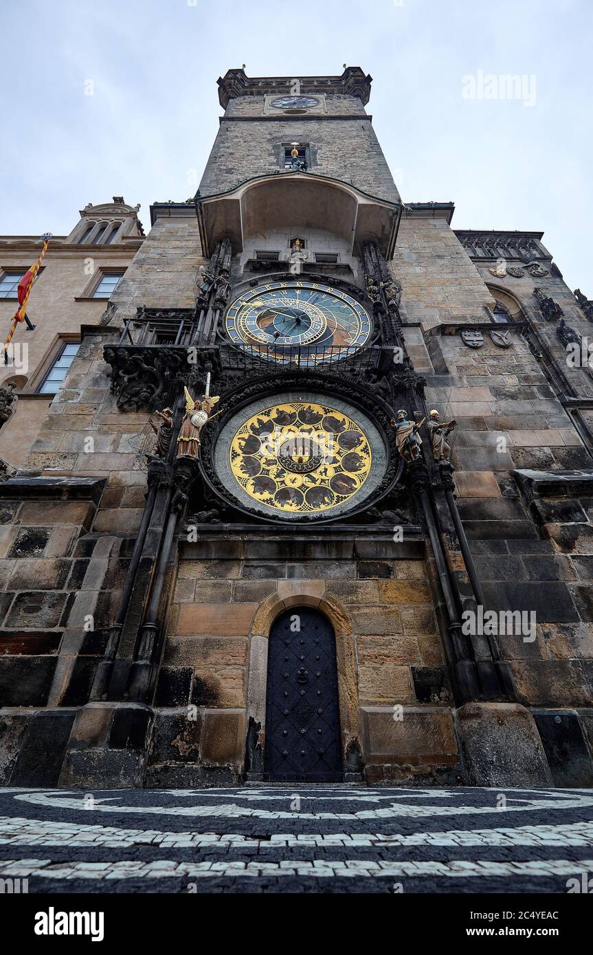 Prague old town square and Astronomical Clock Tower, Prague, Czech ...